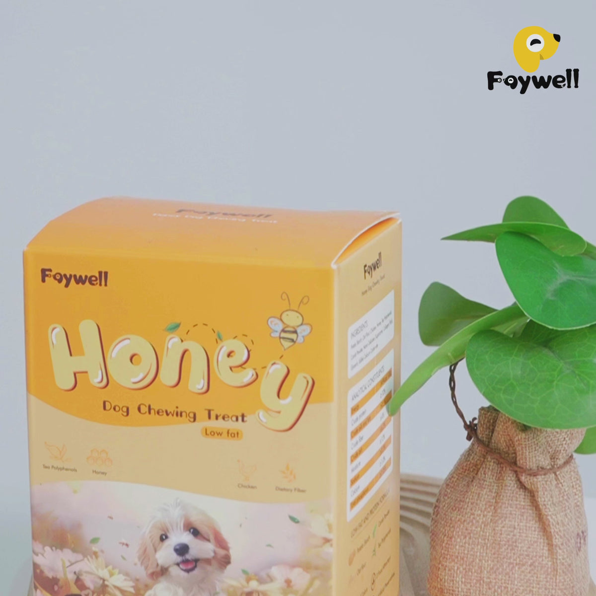 FAYWELL - Honey Dog Chewing Treat with Tea Polyphenols and Dietary Fib ...